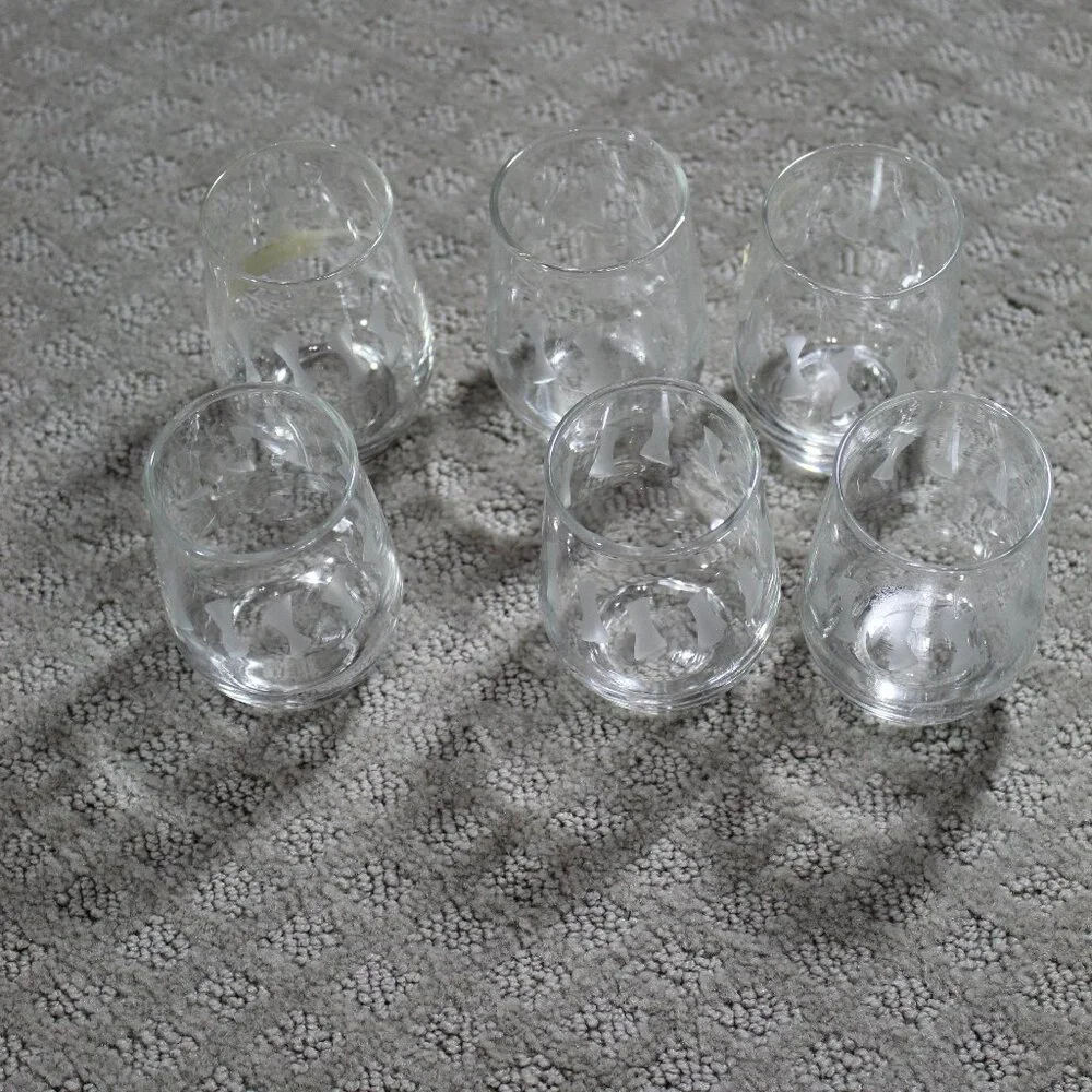 Anchor Hocking | Dining | Rare Set Of 6 Anchor Hocking Bravo Grey Cut ...